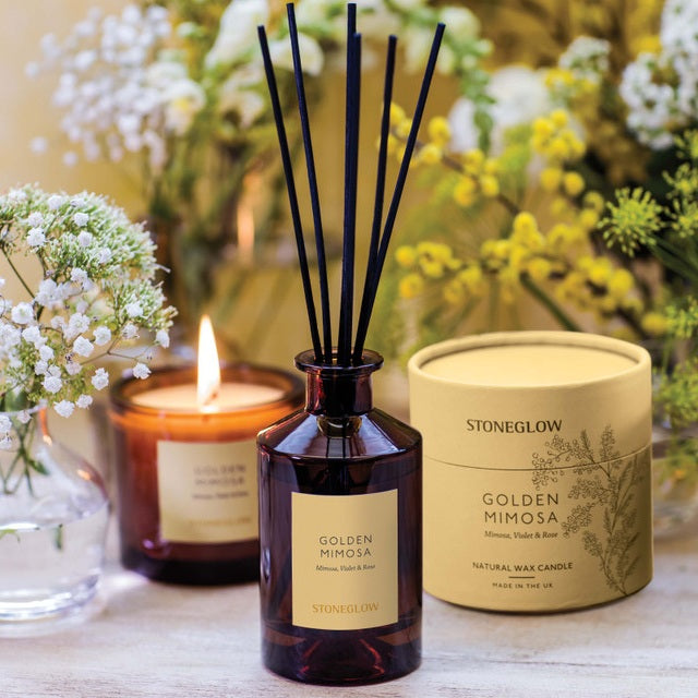 Stoneglow Golden Mimosa Scented Reed Diffuser – Loving Home